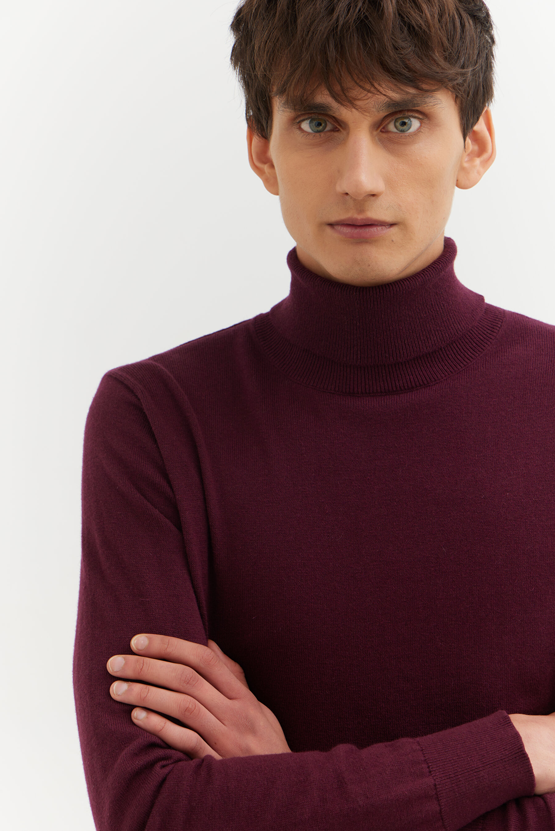 Bawełniany golf z dodatkiem wełny | Wólczanka