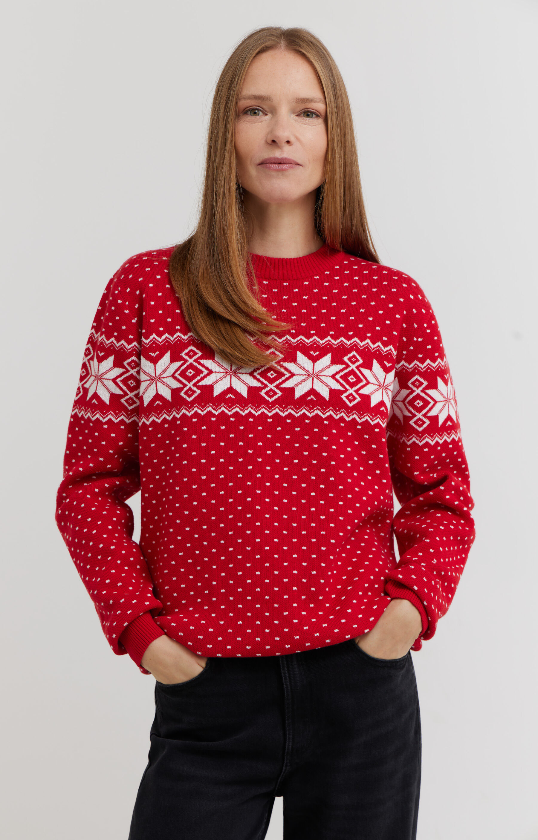 Czerwony sweter WÓLCZANKA | Wólczanka