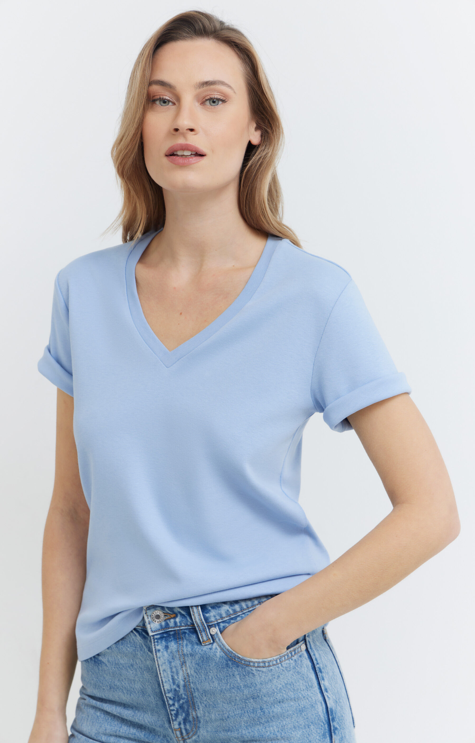 Jasnoniebieski t-shirt WÓLCZANKA | Wólczanka