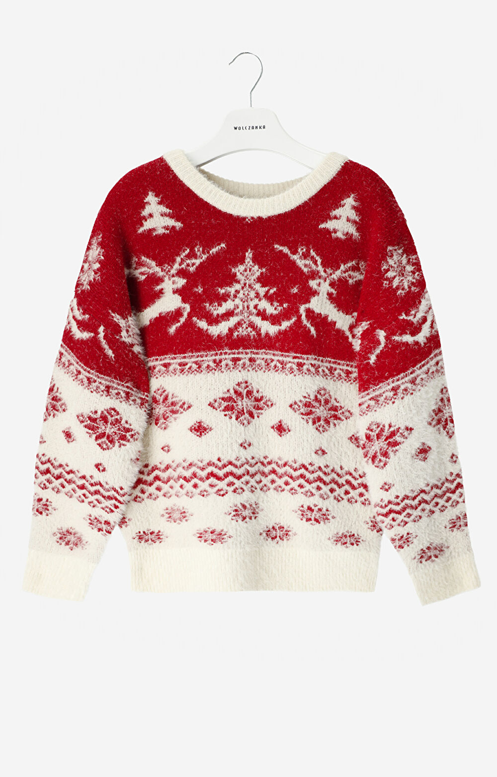 Sweter w świąteczny wzór | Wólczanka